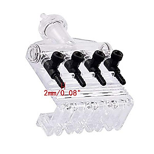 COMOK 4-Way Aquarium Air Check Flow Control Swtich Gang Valve