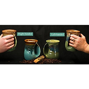 Clay in Motion Handwarmer Mug - Left Hand (Island Oasis)
