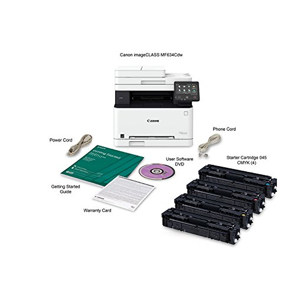 Canon Color imageCLASS MF634Cdw (1475C005) All-in-One, Wireless, Duplex Laser Printer, 19 Pages Per Minute (Comes with 3 Year Limited Warranty), Works with Alexa