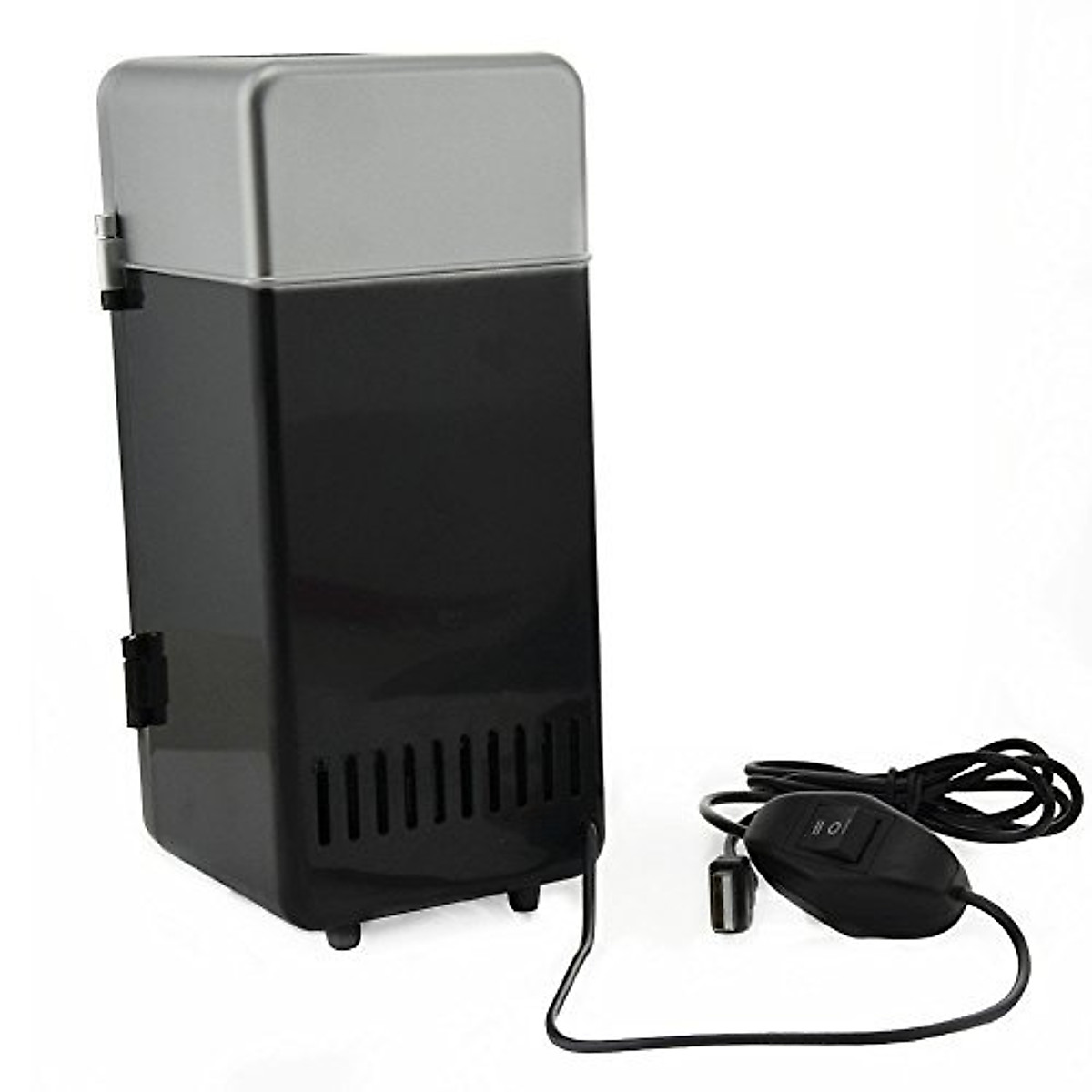 ThreeH New Mini Red USB Fridge Cooler Beverage Drink Cans Cooler/Warmer Refrigerator for Laptop PC Computer Black H-UF05Black