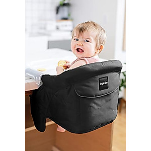 Inglesina - Fast Table Chair with Fast Tray: Hook On Portable High Chair for Babies and Toddlers, Damage Free Travel Booster Seat for Restaurant Use - Includes Snap On Tray, Black
