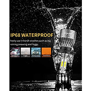 MIFMIA H4 LED Headlight Bulb Motorcycle, 500% Brighter 9003 LED Headlight Bulb Hi/Lo Beam 6000K White, Plug and Play Replacement, Pack of 1