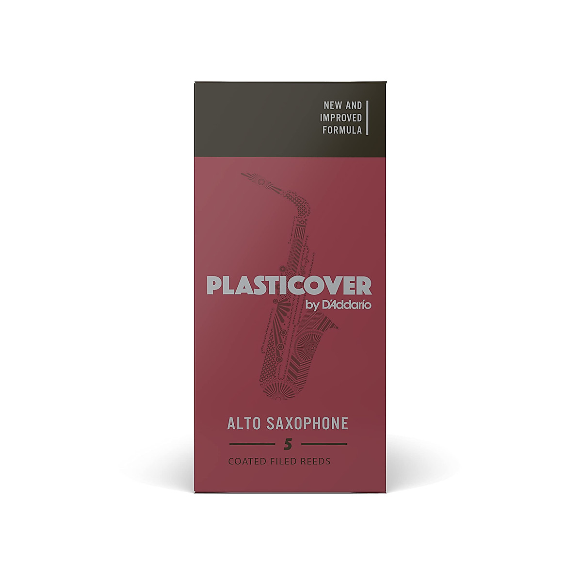 D'Addario Woodwinds Rico Plasticover Alto Sax Reeds, Strength 2.5, 5-pack - RRP05ASX250