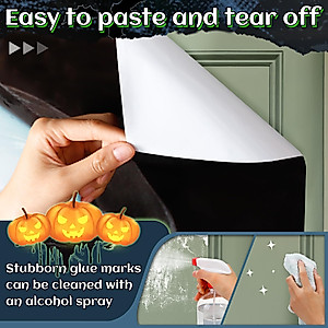 ANPHSIN Halloween 3D Nun Door Stickers, 30 x 80 in Bloody Nun Lifelike Door Wallpaper Sticker for Halloween Decoration, Party Decors