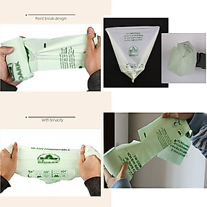 Lihuzmd 8L-10 Rolls Biodegradable Bin Bags,with Drawstring Rubbish Bags Trash Bags 100% Compostable Recycle Garbage Bag