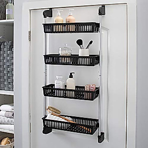 Organize It All Over The Door 4-Basket Hanging Storage Unit With Hooks