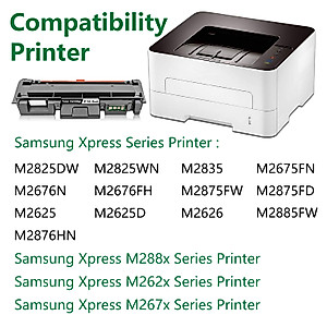 Replacement for D116L MLT-D116L Toner Cartridge (1 Pack Black) Compatible for Samsung Xpress M2676FH M2825DW M2835 M2675FN M2676N M2625D M2626 M2885FW M2876HN M288x M262x Printer Toner Cartridge.