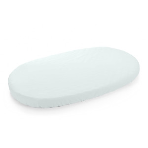 Stokke Sleepi Fitted Sheet, Powder Blue - Soft Sheets for Sweet Dreams - Made for Stokke Sleepi Crib/Bed - 100% Fine Cotton Percale - Washable