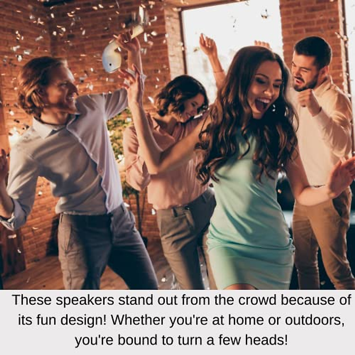 Upgraded True Wireless Bluetooth Speaker with LED Flashlight, 5 Watts, Built-in Mic, 50 Ft Wireless Range | 1800mAh | Portable Wireless Bluetooth Speaker for Home, Outdoor, Travel, Party, Gift (White)