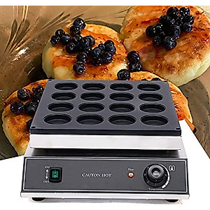 Commercial Nonstick Electric Red Bean Cake Baker Waffle Maker Machine, Stainless Steel Temperature and Time Control Electric Waffle Iron Baker for for Restaurant Cafe Tea Shop