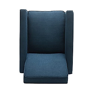 Christopher Knight Home Emmie Fabric Recliner (Set of 2), Navy Blue, Dark Brown