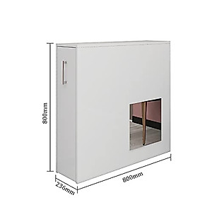 Pull-Out Shoe Rack, Shoe Cabinet with Hidden Shoe Rack Modern Shoe Cabinet, Storage Shoe Cabinet with Wheels and Mirror Creative Closet Shoe Cubby Decorative Furniture, White