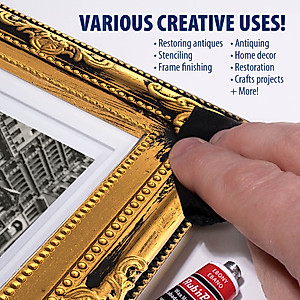 AMACO Rub n Buff Wax Metallic Finish 4 Color Kit - Antique Gold Silver Leaf Gold Leaf Ebony 15ml Tubes - Versatile Gilding Wax for Finishing Furniture Antiquing and Restoration - 4 Rub and Buff Colors