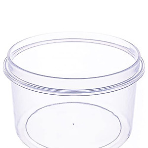 8oz/250ml Small Plastic Containers with screw lid for food kids baby lunch snacks slime cup, Lock in Freshness, Nutrients, & Flavor, Freezer & Dishwasher Friendly (8oz colour 12pcs)