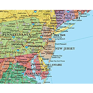 RMC 32" x 50" Signature United States USA and World Wall Map Set (Laminated)