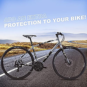 NICEDACK Bike Chainstay Protector, Cycling Bike Chain Guard Decal Stickers Chainstay Bicycle Frame Tape Guard for Mountain Bike Chain Protective Front Fork Protective (5 PCS)