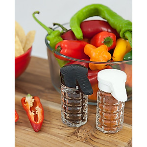 Moisture Proof Humidity Free Shake it Free Shaker Glass Salt and Pepper Shakers by Tumbler Home