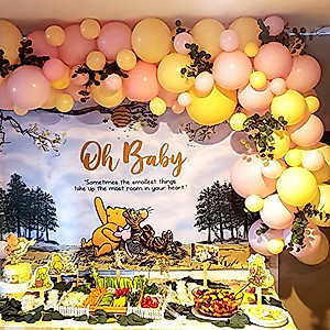 Pastel Balloon Garland Arch Kit Diy Balloon Bouquet Garland Kit Ideal for Baby Shower Wedding Birthday Party Decorations (Yellow and Pink)