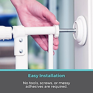 Toddleroo by North States Baby Gate Wall Guards: Provides extra safety and stability for most pressure mounted baby gates. Protects walls from damage. Pressure or Hardware Mount. (Pack of 4, White)