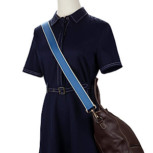 ZANQANO Purse Straps Replacement Crossbody Wide Adjustable Handbag Guitar Style (Blue)