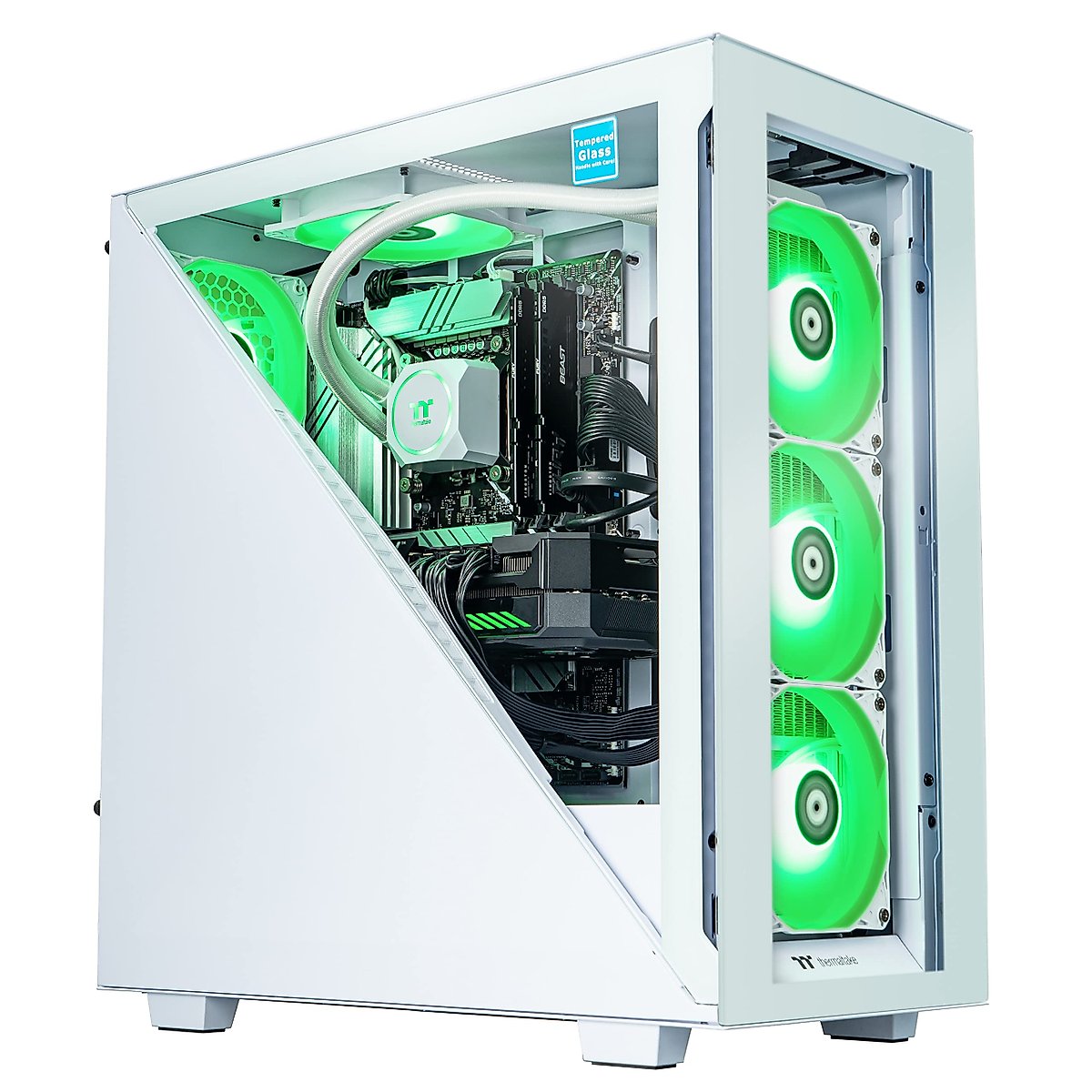 Thermaltake LCGS Avalanche i370 AIO Liquid Cooled CPU Gaming Desktop (Intel® Core™ i7-12700KF, 32GB DDR5 5200Mhz, NVIDIA® GeForce RTX™ 3070, 1TB Gen4 NVMe M.2, WiFi, Win10 Home) D3AV-Z690-370-LCS