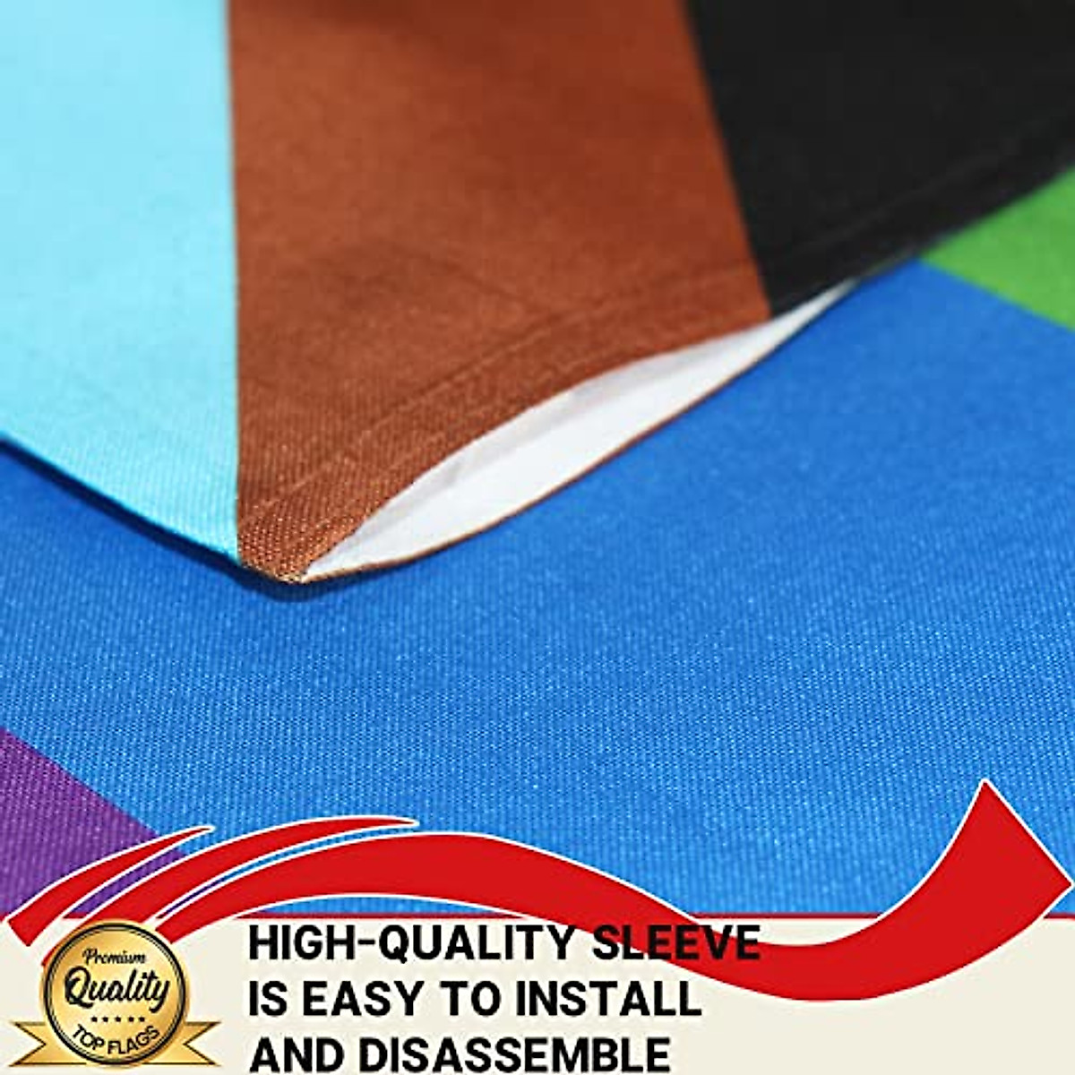 TOPFLAGS Progress Gay Pride LGBTQ Yard Garden Flag 12x18 Inch, Double Sided Rainbow LGBTQ Bisexual Flags for Decoration