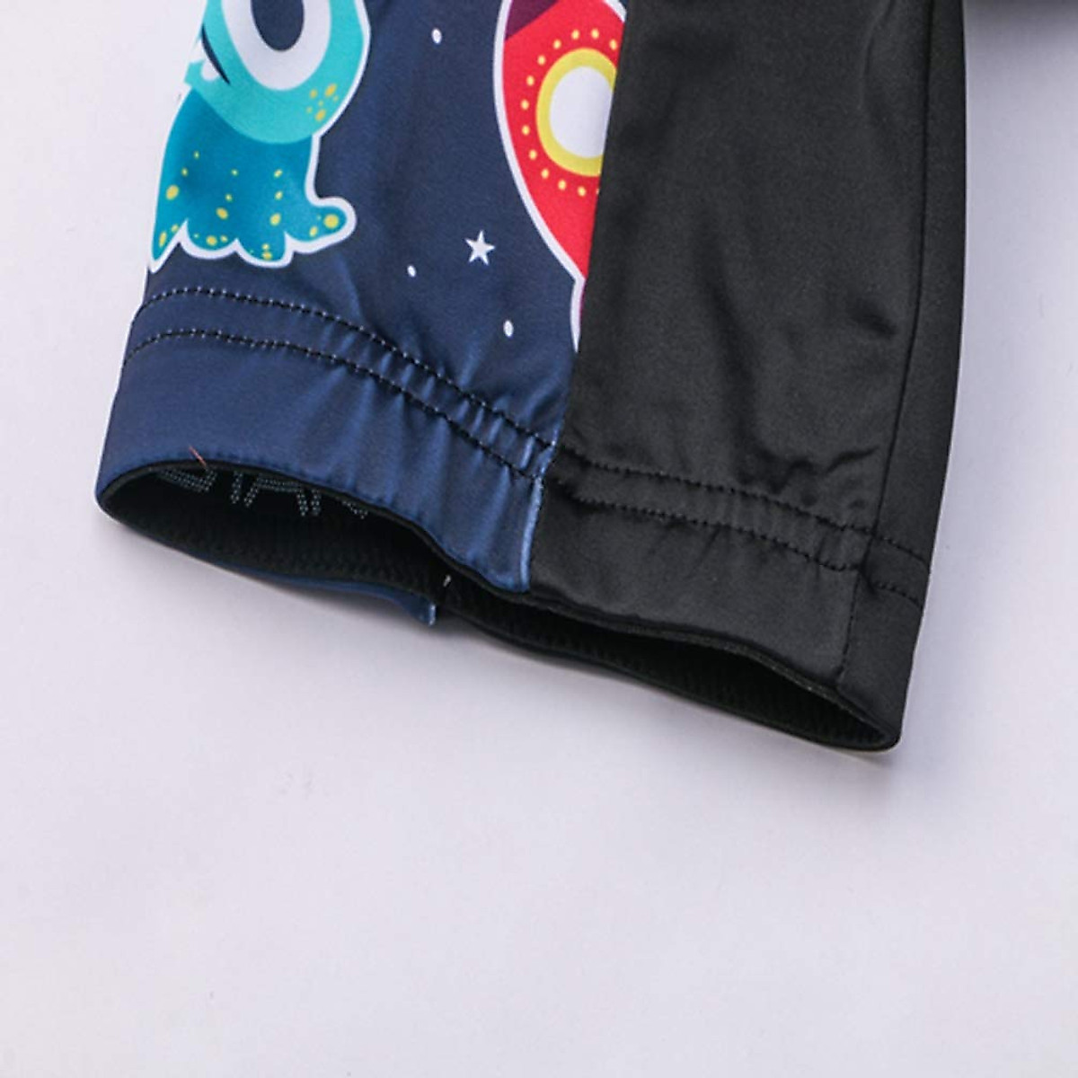 Children Bike Clothing Riding Summer Cycling Jersey Shorts Padded Bicycle Sportswear Rocket Blue XL