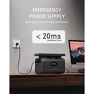 GROWATT Solar Generator, Portable Power Station 1512Wh with 800W Solar Panels, 4 x 110V/2000W AC Outlets (4000W Peak), 2.5 Hrs Solar Charging, Emergency Power Backup for Outdoor Camping, Home, RV