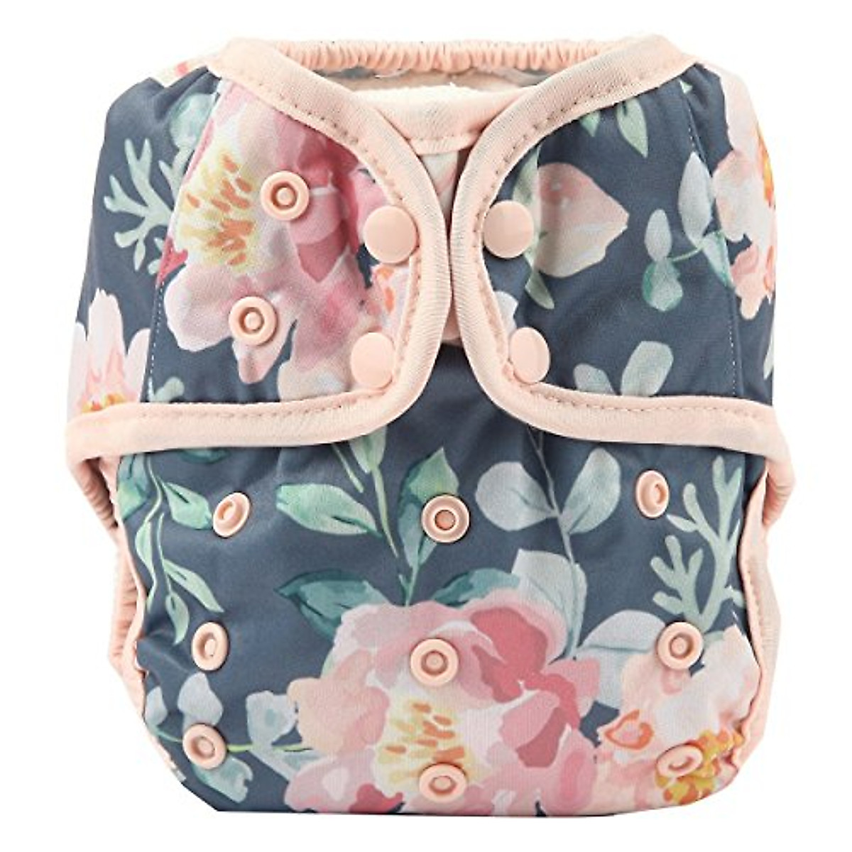 ReUseLife One Size Cloth Diaper Cover Snap with Double Gusset 3 Pack (Rose Pineapple Bloom)