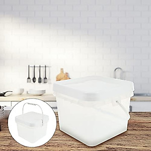 Cabilock Wit L Fresh Bucket Pail Freezer Jam for Handheld Ice Reusable Containers Keeping Homemade Pp Cream Dessert Food-grade Handle Refrigerator Holder Organizer Tank Tub Square with