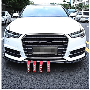 2 Pieces Car Racing JDM Tow Strap High-Strength Nylon Towing Rope Universal Auto Blue Trailer Hook Bumper Decorative with Chinese Slogan (Blue)