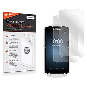 BoxWave Screen Protector Compatible with Zebra TC56 - ClearTouch Anti-Glare (2-Pack), Anti-Fingerprint Matte Film Skin for Zebra TC56, Zebra TC56, TC51