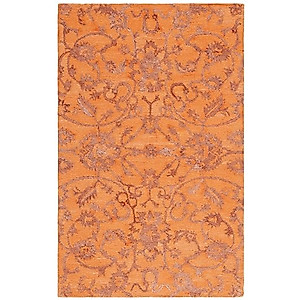 SAFAVIEH Anatolia Collection Area Rug - 5' x 8', Rust, Handmade, Ideal for The Living Room, Bedroom, Dining Room (AN401P-5)