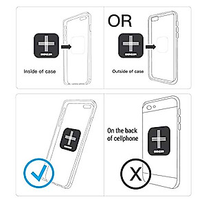 Metal Plate for Magnetic Mount, iBenzer MagOn Car Magnet for All Magnetic Phone Car Mount Holder or Magnetic Cell Phone Holder,2 Pack,Black, CMH-MP03BK-A