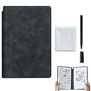 naixue Dry Erase Notepad - 6.3 X 9.53 Inch Leather Dry Erase Notepad Set - Erasable A5 Meeting Lapboard for Group Discussions