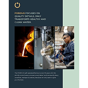 FORIOUS Black Bathroom Faucets, Matte Black Waterfall Bathroom Faucet 3 Hole with Metal Pop up Drain, 8 Inch Widespread Bathroom Sink Faucet Two Handle, Faucet for 6''-12'' Bathroom Sink Vanity