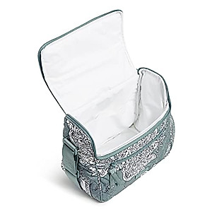 Vera Bradley Women's Performance Twill Crossbody Lunch Tote, Tiger Lily Blue Oar, One Size