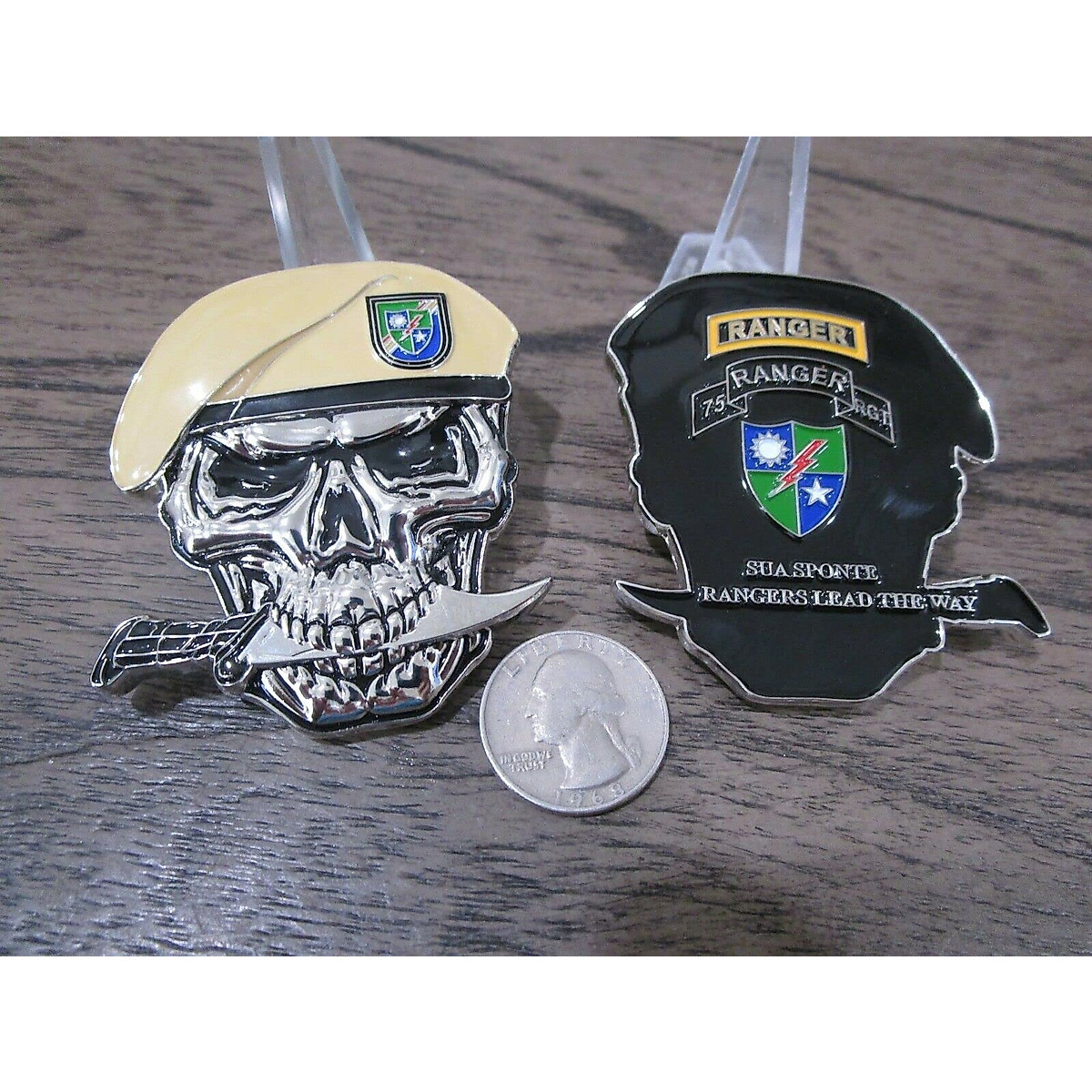 Oneworldtreasures 75th Ranger Regiment Army Rangers Lead The Way USASOC Beret Skull Challenge Coin