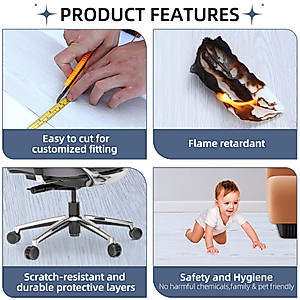 Nefish Luxury Peel and Stick Vinyl Flooring 36Pcs 54 Sq.Ft Wood-Look Floor Tiles Waterproof Easy Cut Easy DIY Self Adhesive Floor Tiles Vinyl