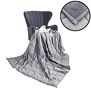 ALANSMA Reversible Weighted Blanket for All Season, Warm and Cool, Luxury Velvet, Enjoy Sleeping Anywhere
