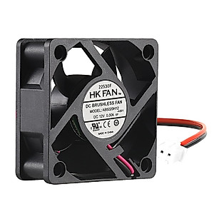 Security-01 50mm x 50mm x 20mm 5020 12V 0.30A Ball Bearing Brushless DC Cooling Fan 2pin AB5020H12 UL (Pack of 2)