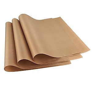 FoRapid PTFE Teflon Sheet, Non-Stick Oven Liners, Barbecue Grill Mat Baking Sheet Reusable Washable - Use Up to 500℉ Craft Mat for Baking Cooking BBQ Grilling Roasting 16x24"/40x60cm 3 Pack