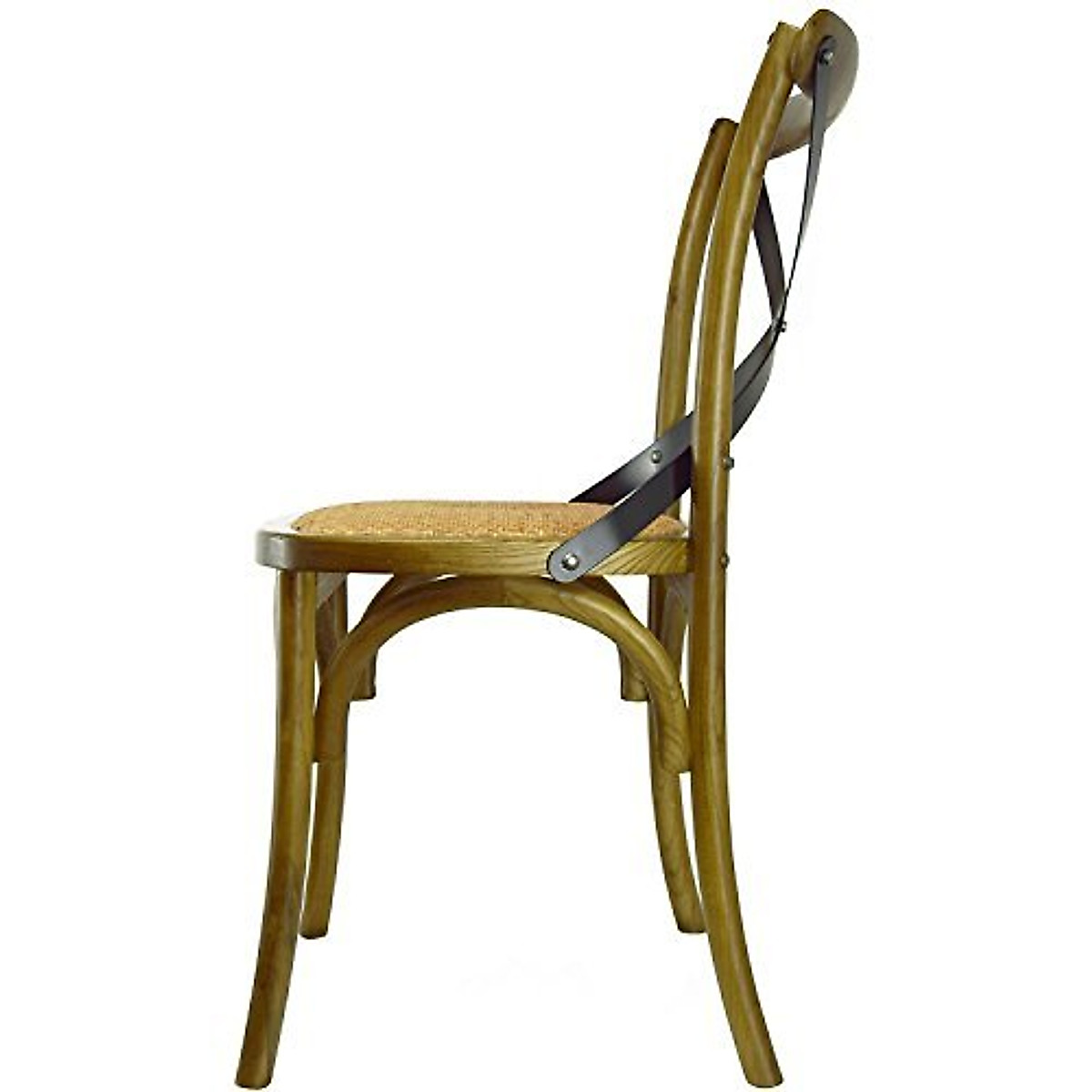 2xHome Cross Back Walnut Dining Chair