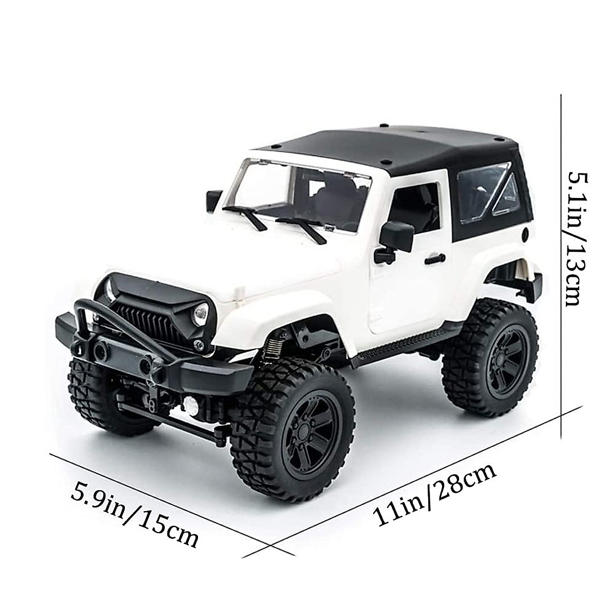 Nsddm 1/18 Wrangler Rc Car,4×4 All Terrain Vehicle, 2.4G Remote Control Car, Low-Speed Crawler Climbing Off-Road RC Trucks, Adult Amateur Rc Truck Toy Gifts for Kids Boy RTR (Color : D)