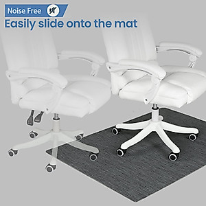 RccugmatS Chair Mat for Hardwood & Tile Floor, 36" x 48" Heavy Duty Office Chair Mat for Rolling Chairs, Anti Slip, Non-Curve, Floor Protector for Home Office, Gray