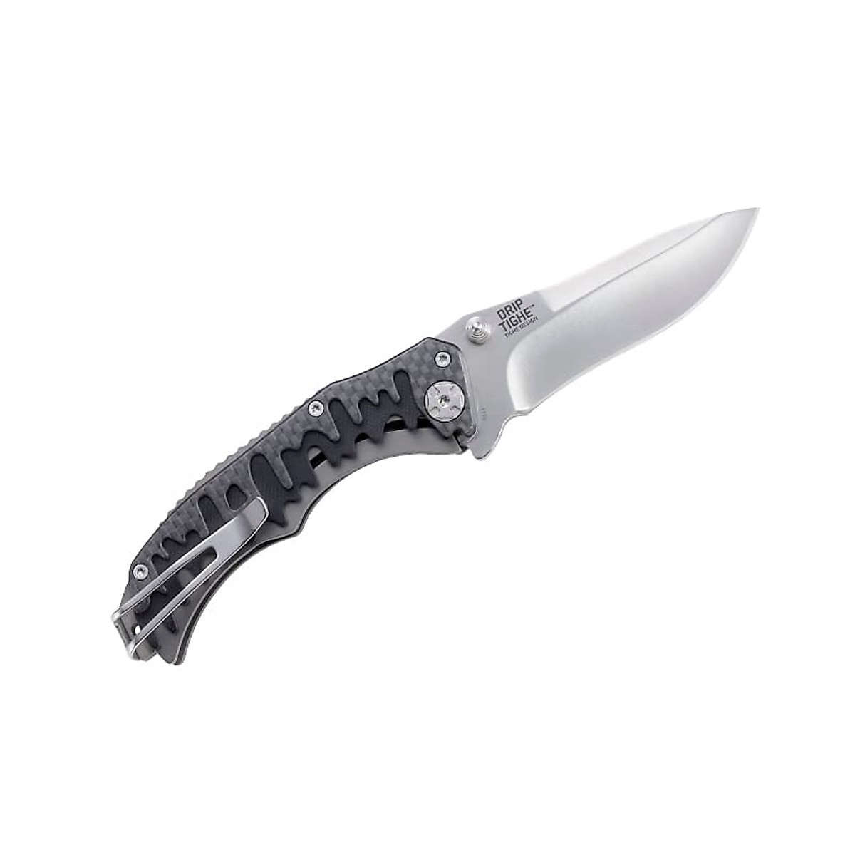 CRKT Drip Tighe EDC Folding Pocket Knife: Assisted Opening Everyday Carry, Satin Blade, Thumb Stud, Liner Lock, G10 Handle with Carbon Fiber Overlays, Pocket Clip 1190