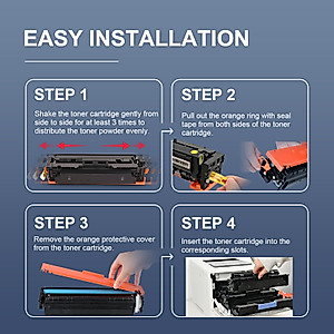 TEINO Compatible Toner Cartridge Replacement for HP 410A CF410A CF411A CF412A CF413A for Color Laserjet Pro MFP M477fnw M477fdw M477fdn Pro M452nw M452dw M452dn (Black, Cyan, Magenta, Yellow, 4 Pack)