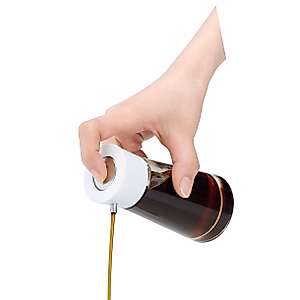 Dripless Glass Soy Sauce Dispenser Pot with Black Cap by Asvel