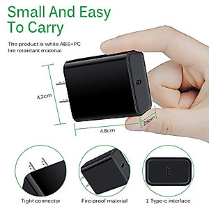 USB C Wall Charger for iPhone 14 Pro/14/13 Pro Max/12/11/SE/XS/XR/X/8,Samsung Galaxy A13 5G/A03s/A53 5G/S22 Ultra/S21/S20/,iPad,AirPods Pro,Pixel 6,20W PD Type C Fast Charging Block Cube Brick Android