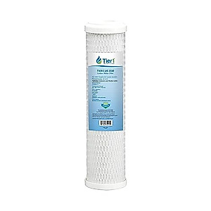 Tier1 0.5 Micron 10 Inch x 2.5 Inch | Radial Flow Whole House Carbon Water Filter Replacement Cartridge | Compatible with Pentek CBC-10, Omnifilter CB3, GE FXUVC, FXULC, Home Water Filter